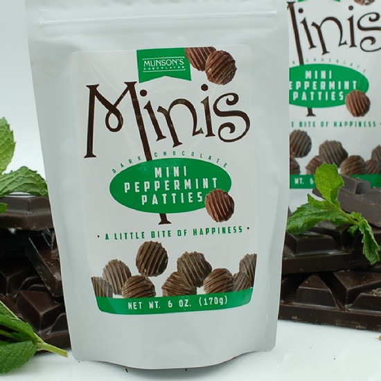 Mini Dark Chocolate Peppermint Patties | Munsons Chocolates